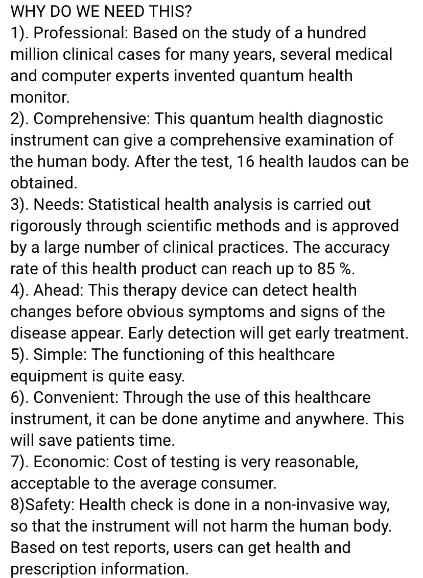 BODY HEALTH QUANTUM SCANNER – Pear Stores
